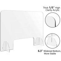 China Diy Custom Acrylic Divider Organizer Plastic Barrier Shield Reception Desk Cashier 32x24