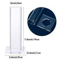 China Clear Acrylic Scrunchie Holder Hair Tie Vanity Shoot Scrunchie Stand 7.6x3.6