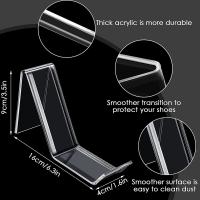 China Transparent Acrylic Stand Sandals Acrylic Shoe Rack Store Display Support  Clear for sale