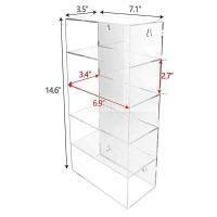 China Acrylic Perspex Jewellery Display Stands Retail Wallet Shop Nail Polish Perfume Case With Shelves for sale