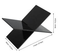 China Folded Open Plexiglass Model Plastic Cookbook Acrylic Book Stand Display Holder for sale