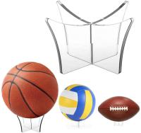 China Clear Plastic Acrylic Basketball Display Case Holder Transparent Round Pedestal Gemstone Baseball for sale