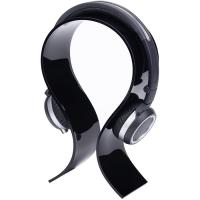 China Acrylic Earphone Bracket Headset Hanger Holder Display Rack Headphone Desk C-Shape Mount White for sale