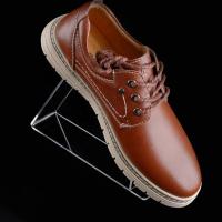 China Clear Support Shoe Acrylic Stand Props Display Sandals Elastic Lace PMMA Shoe Racks For Store for sale
