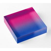 China Acrylic Cube Display Stand Solid Frosted Colored Brand Logo Block 7