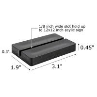 China Black Acrylic Display Stands Card Sign Holder Placing Position Mark Of The Card Clamp Slot for sale