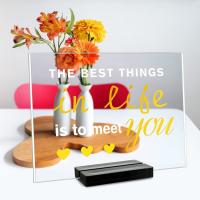 China Black Acrylic Display Stands Card Sign Holder Placing Position Mark Of The Card Clamp Slot for sale