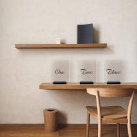 China Black Acrylic Display Stands Card Sign Holder Placing Position Mark Of The Card Clamp Slot for sale
