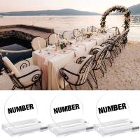 China Acrylic Base Stand Block Display Place Card Slot Table Number Card Holder for sale