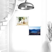 China Plexiglass Brochure Acrylic Wall Standoff Sign Holder Floating Frameless Photo Frame Collage for sale
