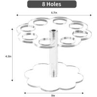 China Acrylic Ice Cream Cone Holder Stand Support Paper Cup Cake Rack 8-Hole Capacity for sale