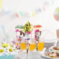 China Acrylic Ice Cream Cone Holder Stand Support Paper Cup Cake Rack 8-Hole Capacity for sale