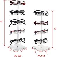 China Rectangular Eyeglasses Sunglasses Stand Rack Holder Glass Floor Display Case Eyewear for sale
