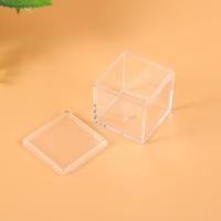 China Hot sale Plastic Small Food Grade Candy Box Acrylic Cube Wedding Sugar Favor Box 2x2x2 inch for sale