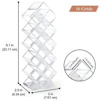 China 5 Tier Clear Acrylic Makeup Organizer Brush Cosmetic Storage Powder Box Desktop Lipstick Holder for sale