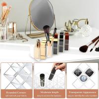 China 5 Tier Clear Acrylic Makeup Organizer Brush Cosmetic Storage Powder Box Desktop Lipstick Holder for sale