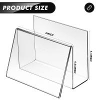 China Postcard Acrylic Greeting Card Display Holder Business Rack Index Card Organizer Desk Table  7.09 X 5.31 X 3.54