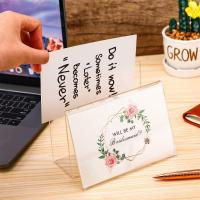 China Postcard Acrylic Greeting Card Display Holder Business Rack Index Card Organizer Desk Table  7.09 X 5.31 X 3.54
