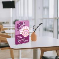 China High quality Clear Table Menu Display Stand Desktop Display Stand Paper Holder Table Top Sign Holder Suitable for Restaurants for sale