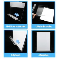 China High qAcrylic Sign Holder Vertical Double-Sided Display, Clear Sign Holders Table Top Menu Holders for RestaurantsOfficeHom for sale