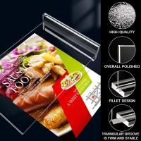 China High qAcrylic Sign Holder Vertical Double-Sided Display, Clear Sign Holders Table Top Menu Holders for RestaurantsOfficeHom for sale