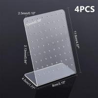 China Plastic Acrylic Stud Earring Holder Display Portable Jewelry L 72 Holes for sale