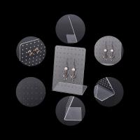China Plastic Acrylic Stud Earring Holder Display Portable Jewelry L 72 Holes for sale