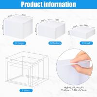 China 5-Sided Acrylic Cube Stand Tube Display Box Acrylic Square Cube Display Base for Collectibles Acrylic Display Racks for sale