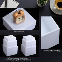 China 5-Sided Acrylic Cube Stand Tube Display Box Acrylic Square Cube Display Base for Collectibles Acrylic Display Racks for sale