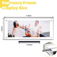 China Plastic Acrylic Display Rack Money Dollar Banknote Holder Cash Bill Protection Box Paper for sale