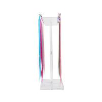 China Double Sided Clear Acrylic Wig Display Holder Lucite Hair Extension Stand and Separator for Hair Display Racks for sale
