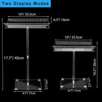 China Double Sided Clear Acrylic Wig Display Holder Lucite Hair Extension Stand and Separator for Hair Display Racks for sale