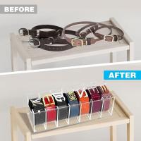 China Acrylic Belt Storage Box for Organizing and Storing Belts in Style for sale