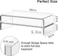 China Transparent Acrylic Monitor Stand Display Rack for Home or Office Use for sale