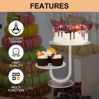 China Cake Display Rack Acrylic Display Rack Tabletop Paper Cupcake Tower Stand 8x8.5