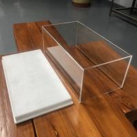 China Small Lockable Clear Acrylic Display Box With Lock Screw Acrylic Shoe Case Perspex for sale