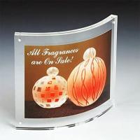 China 8x10 7x5 6x4 5x7 Acrylic Magnetic Picture Frame Curved Glass Plexiglass Hot Pressing Picture Block for sale