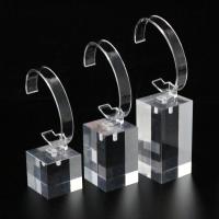 China POS Luxury Acrylic Holder Counter Watch Display Stand Wristband Watches Showcase Tray for sale
