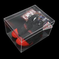 China Plexiglass Clear Acrylic Shoe Display Box Storage Stackable Sports Shoe Box Case for sale