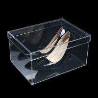 China Plexiglass Clear Acrylic Shoe Display Box Storage Stackable Sports Shoe Box Case for sale