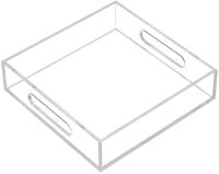 China 10x10 12 X 12 13x13 16x16 Modern Acrylic Tray Personalized Lucite Serving Tray Clear for sale