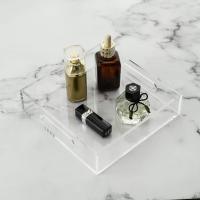 China 10x10 12 X 12 13x13 16x16 Modern Acrylic Tray Personalized Lucite Serving Tray Clear for sale