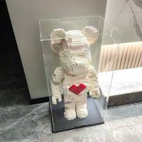 China Clear Acrylic Box Display Cases Toys Bear Bearbrick Building Block Storage Dust Cover for sale