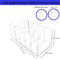 China Custom Acrylic Belt Organizer 5 Compartments Belt Storage Box Holder Clear Closet Tie Belt Display Case for sale
