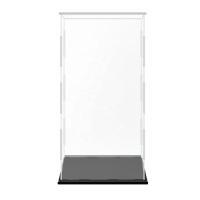 China Clear Plastic Toy Display Cases Bearbrick Storage Large With Black Base Lid for sale