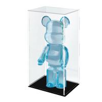 China Clear Plastic Toy Display Cases Bearbrick Storage Large With Black Base Lid for sale