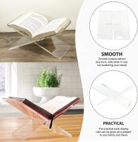 China Acrylic Book Holder Clear X-Shape Display Stand Acrylic Book Easel 5mm-10mm Thick for sale