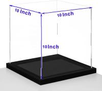 China Plastic Acrylic Display Box 60cm 50cm 40cm Machine Glass Cabinet Violet Bear Model Box for sale