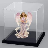 China Plastic Acrylic Display Box 60cm 50cm 40cm Machine Glass Cabinet Violet Bear Model Box for sale