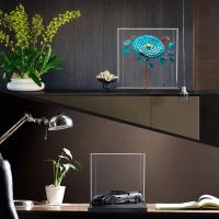 China Plastic Acrylic Display Box 60cm 50cm 40cm Machine Glass Cabinet Violet Bear Model Box for sale